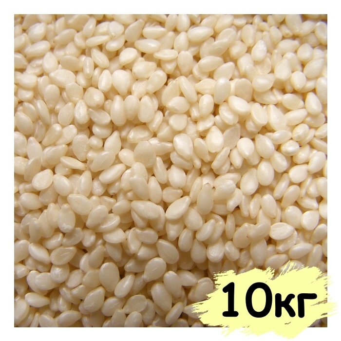 Кунжут белый 10 000 грамм, 10 кг семена белого кунжута, семена для салата, семена для выпечки, Вегетарианский продукт, Vegan