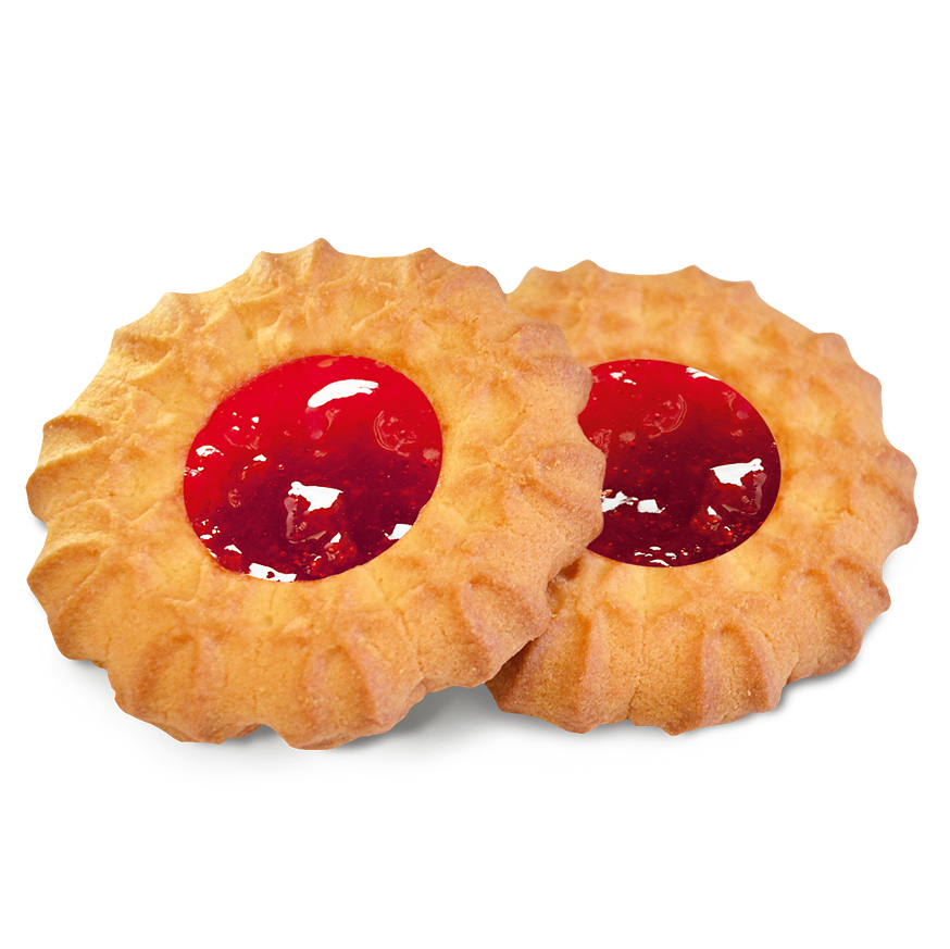 Печенье весовое Сладкая Слобода Баба Маня курабье с клубничной начинкой 3.8кг