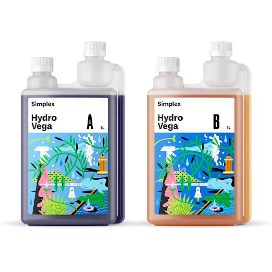Удобрение органоминеральное для вегетации и гидропоники Simplex Hydro Vega A + B 1 л