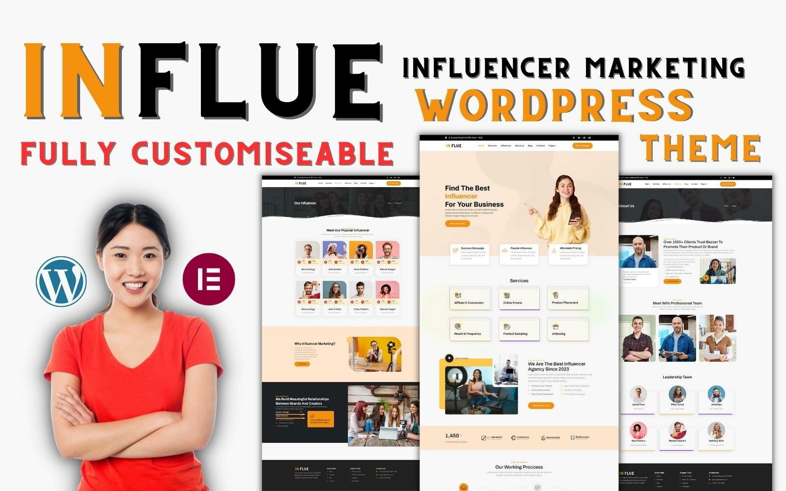 Подарочный сертификат на Шаблон для сайта Вордпресс с демоконтентом Influe - A Premium Theme WordPress For Influence Marketing ﾖ SEO & Digital Agency