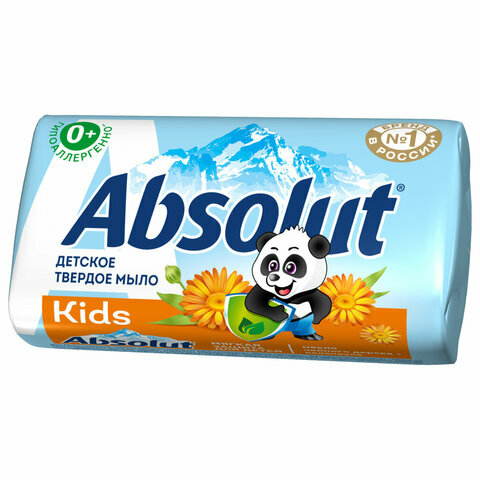 Мыло туалетное детское 90 г, ABSOLUT KIDS "Календула", натуральное, 07357, 6063 (цена за 1 шт.)