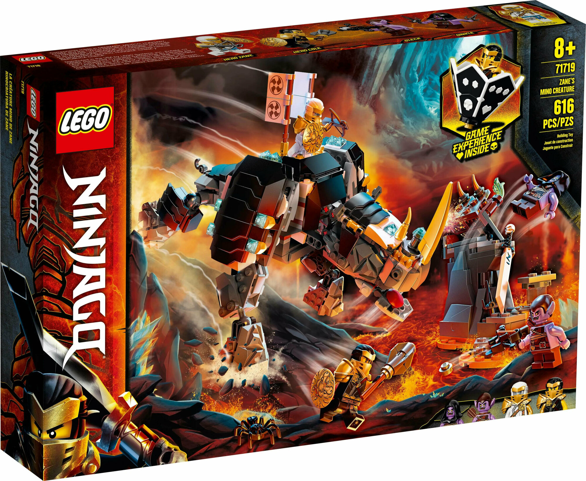 Конструктор LEGO Ninjago 71719 Бронированный носорог Зейна, 616 деталей, от 8 лет