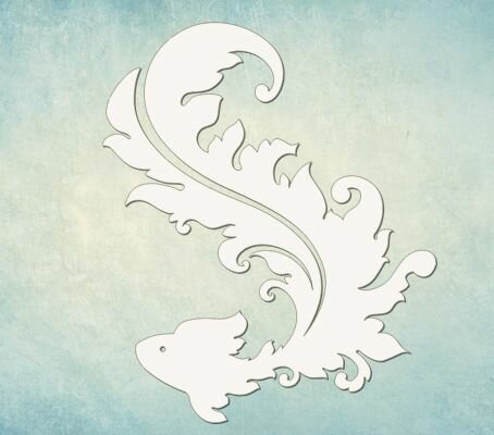 Чипборд "Золотая рыбка" ARTCHB004478,53*63 мм