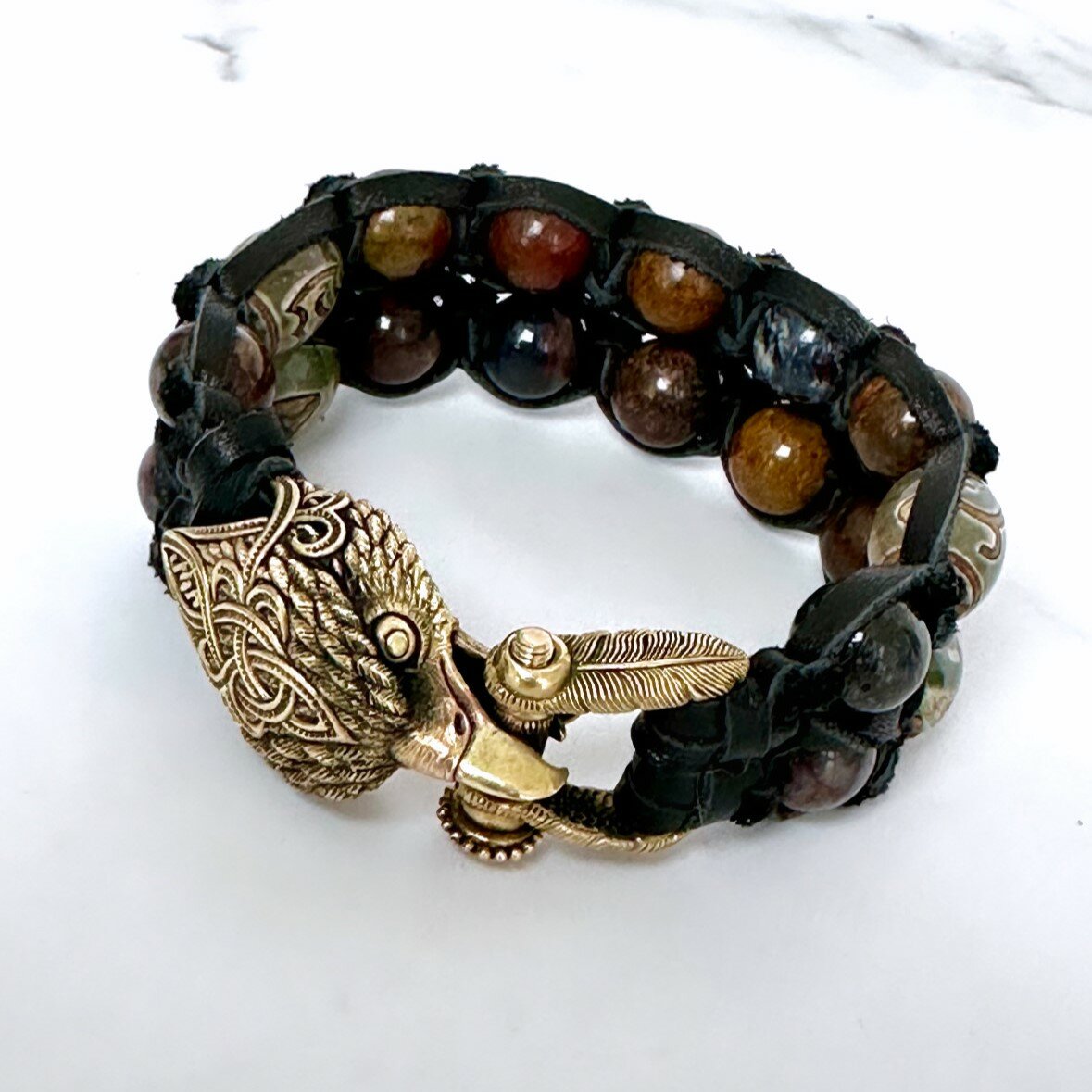 Плетеный браслет Josstone, соколиный глаз