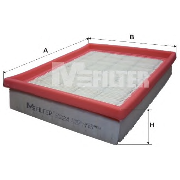 MFILTER K224 (1444G9 / 1444G91444H31444J5 / 1444H3) фильтр воздушный\Peugeot (Пежо) 206 1.1-1.6 98, Citroen (Ситроен) Xsara