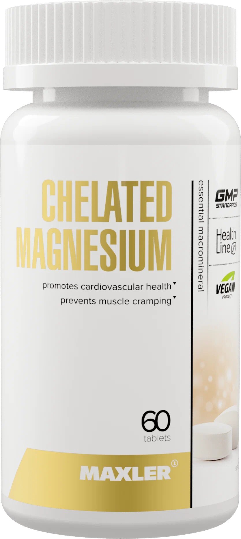 Магний бисгицинат хелат Maxler Chelated Magnesium (Bisglycinate Chelate form) 60 шт