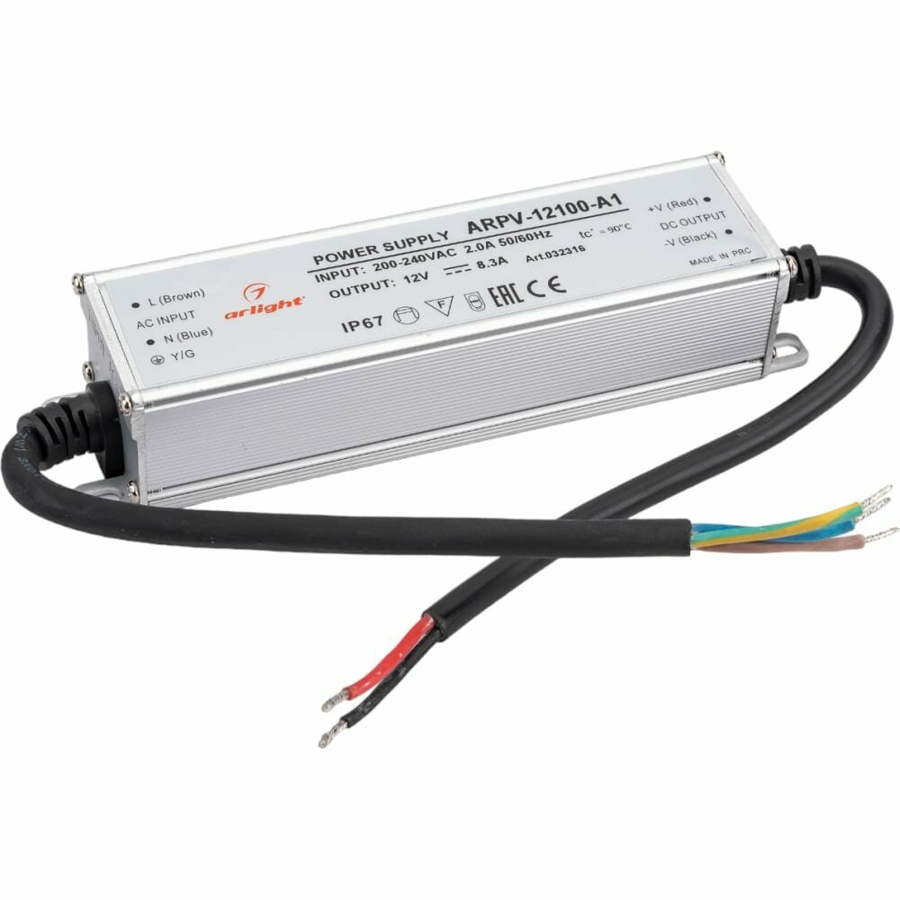 Блок питания Arlight ARPV-12100-A1 032316, металл