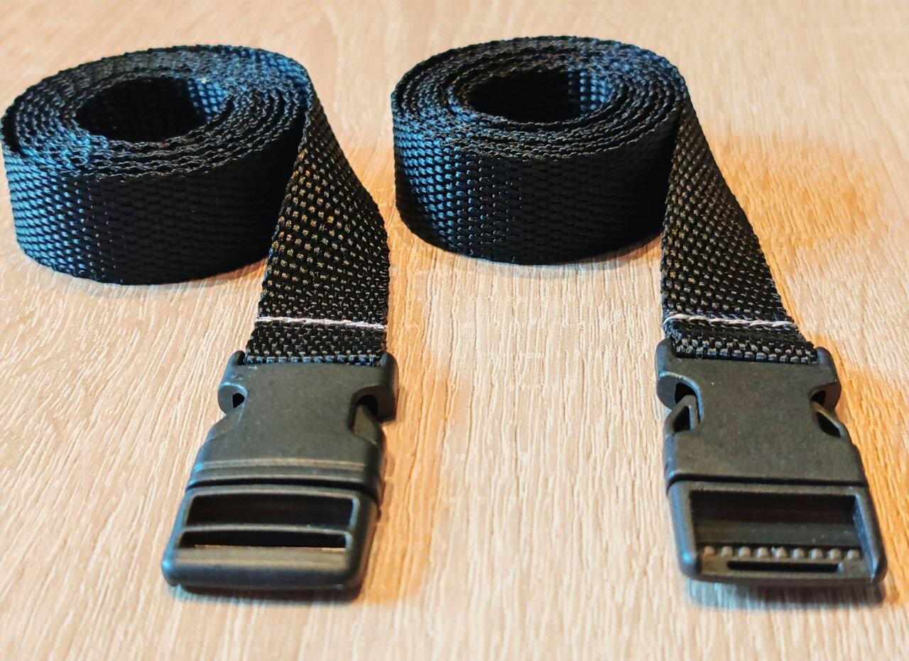Ремень стяжной TvHolder РС-145/2 для крепления груза, рабочая нагрузка 0,4 кг, чёрный, полипропилен