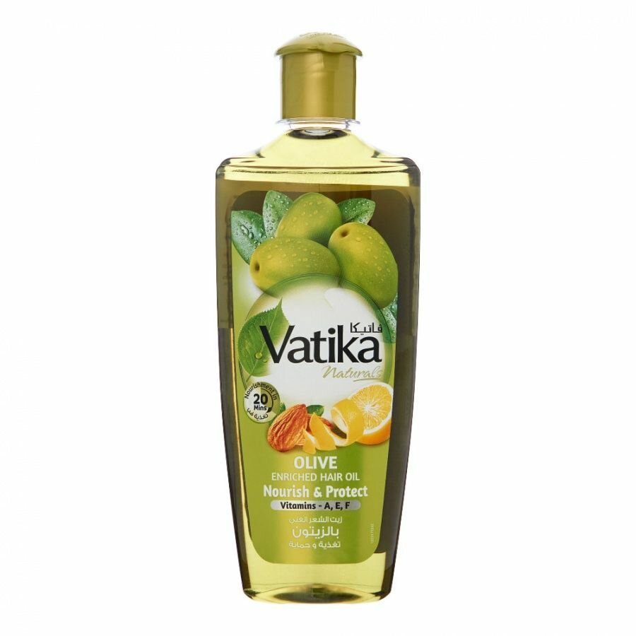 Vatika OLIVE Enriched Hair Oil, Dabur (Ватика олива Масло для волос, питание и защита, Дабур), 200 мл.