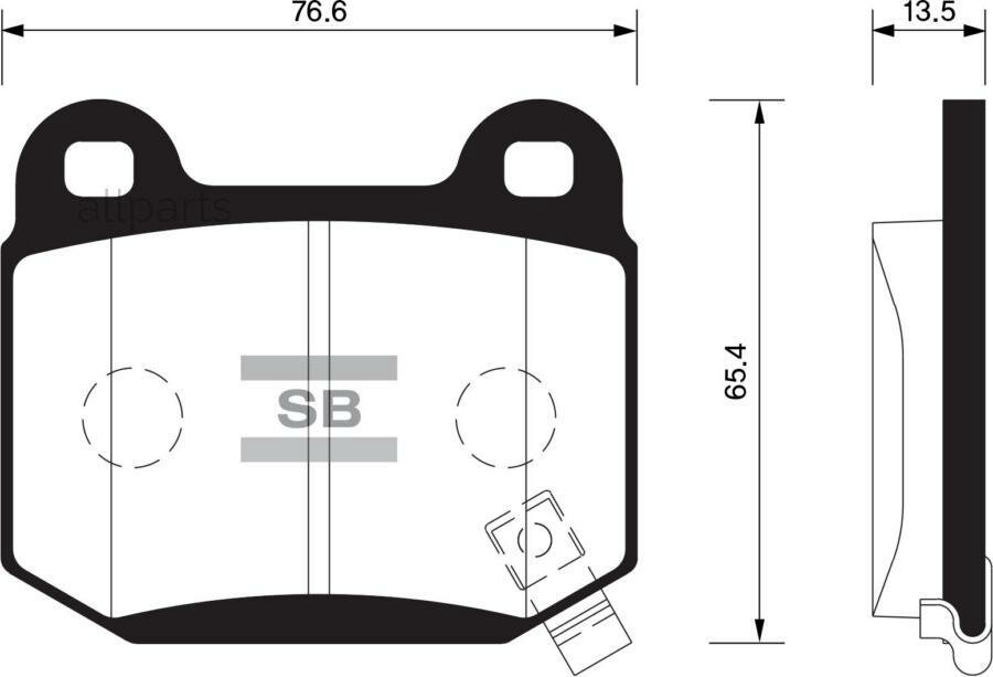 SANGSIN BRAKE SP1495 Колодки тормозные дисковые