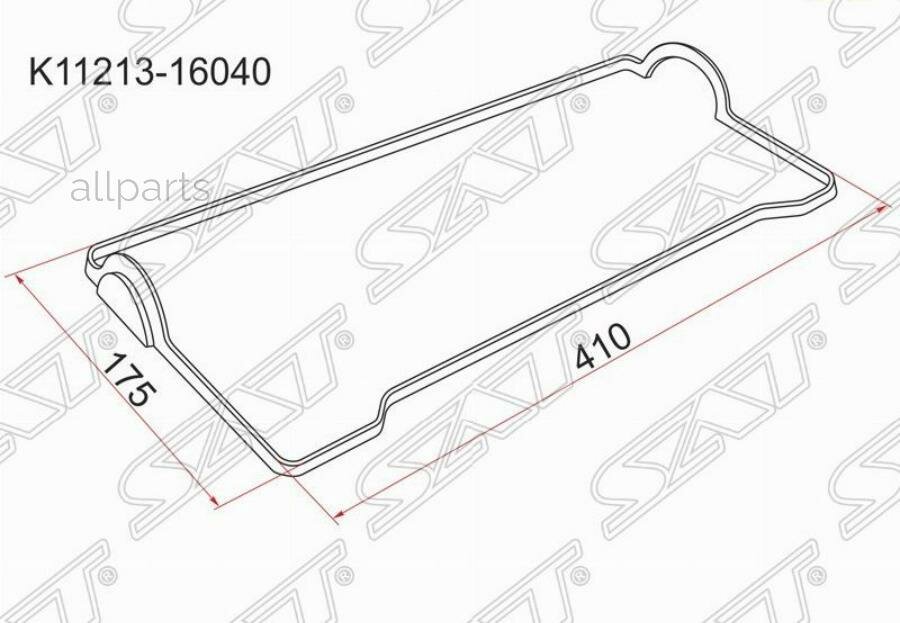 SAT K11213-16040 Прокладка клапанной крышки Toyota Caldina (T190, T210) 92-02 / Carina 96-01 7AFE