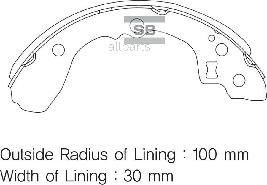 SANGSIN BRAKE SA134 Колодки торм. бараб. комплект 4 шт. шт. Hi-Q KIA RIO(NEW)