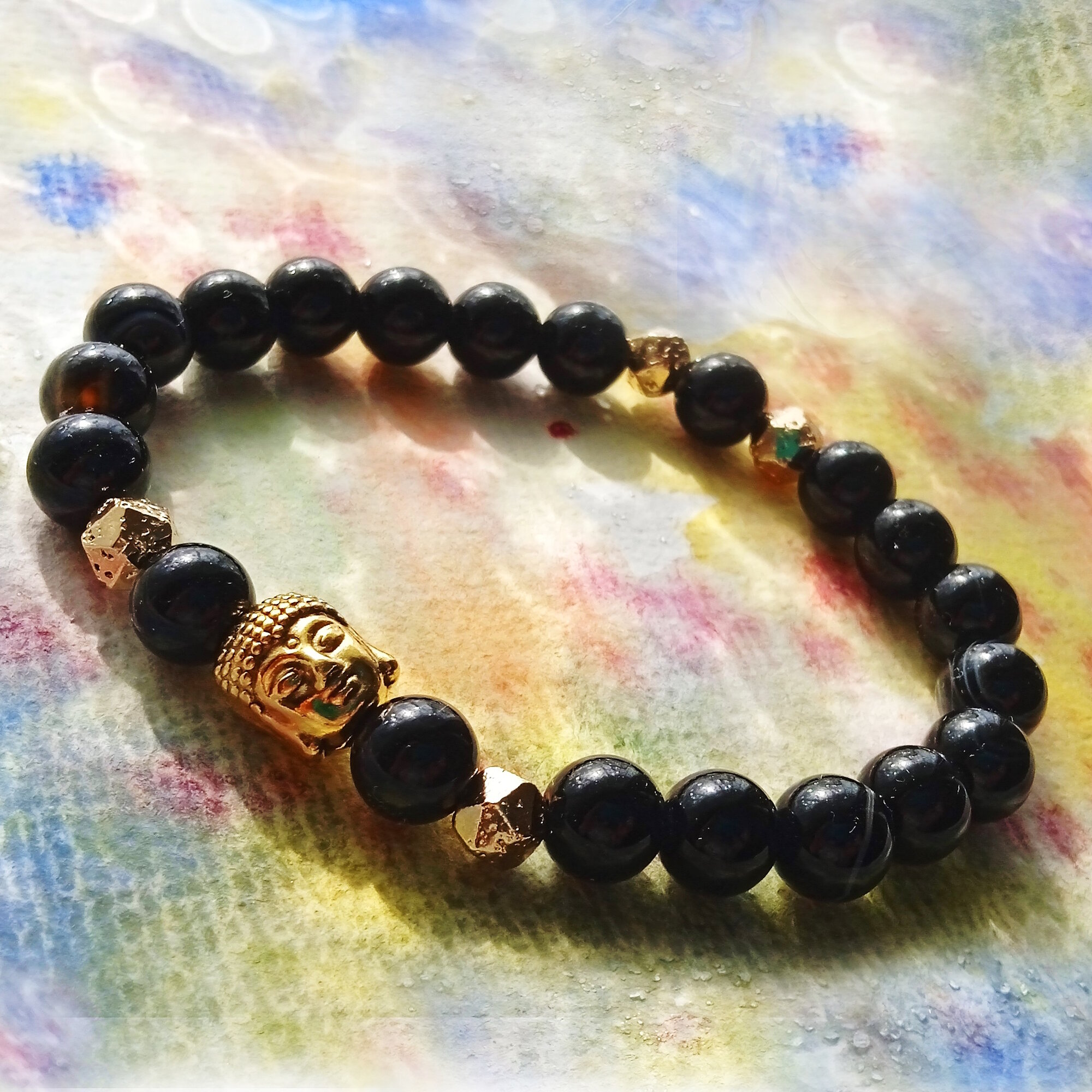 Браслет-нить, агат