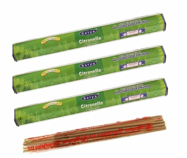 Satya Благовоние Citronella Шестиугольная серия, 3 упак