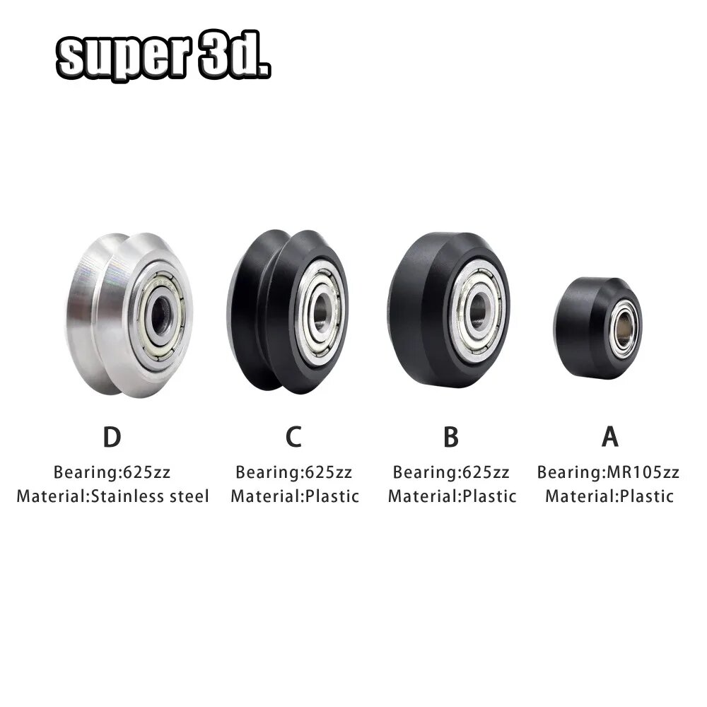 Пластиковые колеса для 3D-принтера IdeaFormer Dx5pcs, серебристый