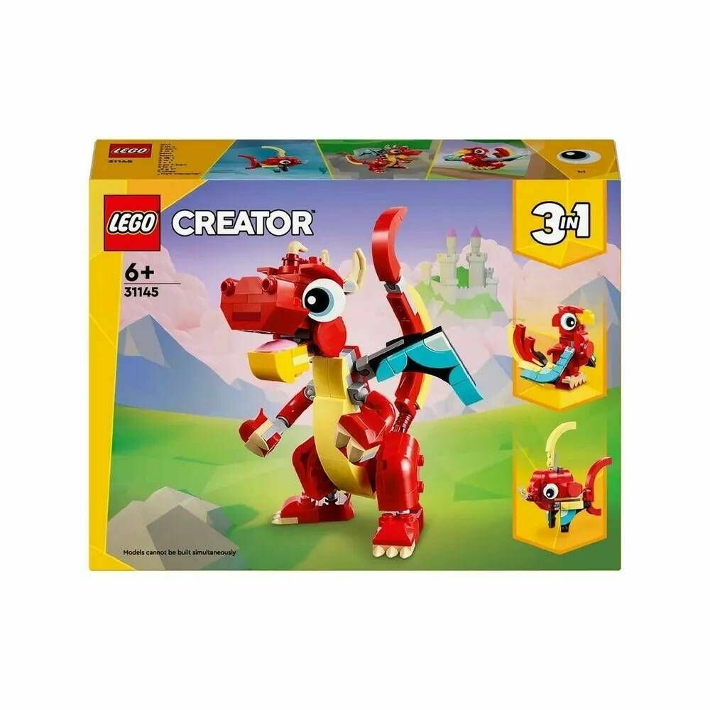 31145 Пластиковый Конструктор Lego Creator 31145 Red Dragon Красный дракон 3 в 1