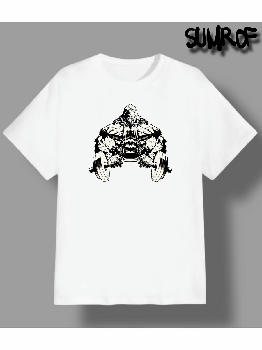 Футболка тяжелая атлетика горила