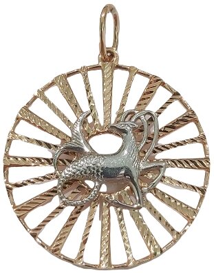 Подвеска, красное золото, 585 проба