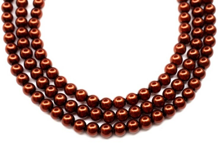 Жемчуг Preciosa Maxima, цвет dark copper, 4мм, 704-109, 10шт