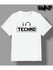 Футболка Zerosell techno техно, размер 4XS, белый