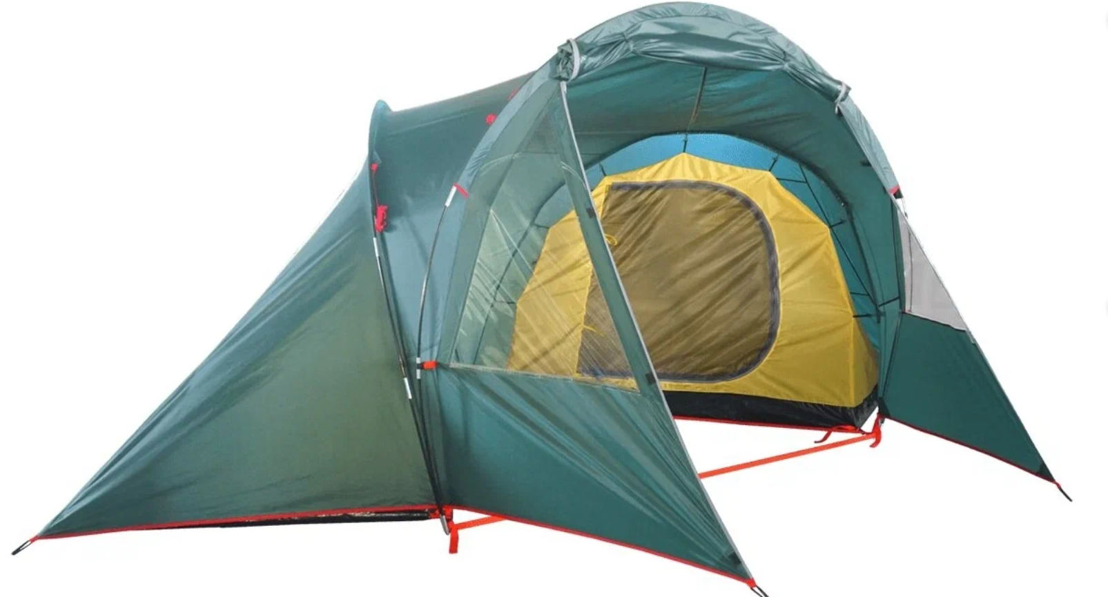 Палатка кемпинговая четырёхместная Btrace Double 4, зеленый