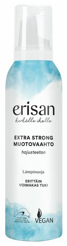Erisan мусс-пенка для укладки волос сильной фиксации без отдушки (из Финляндии) 200 мл