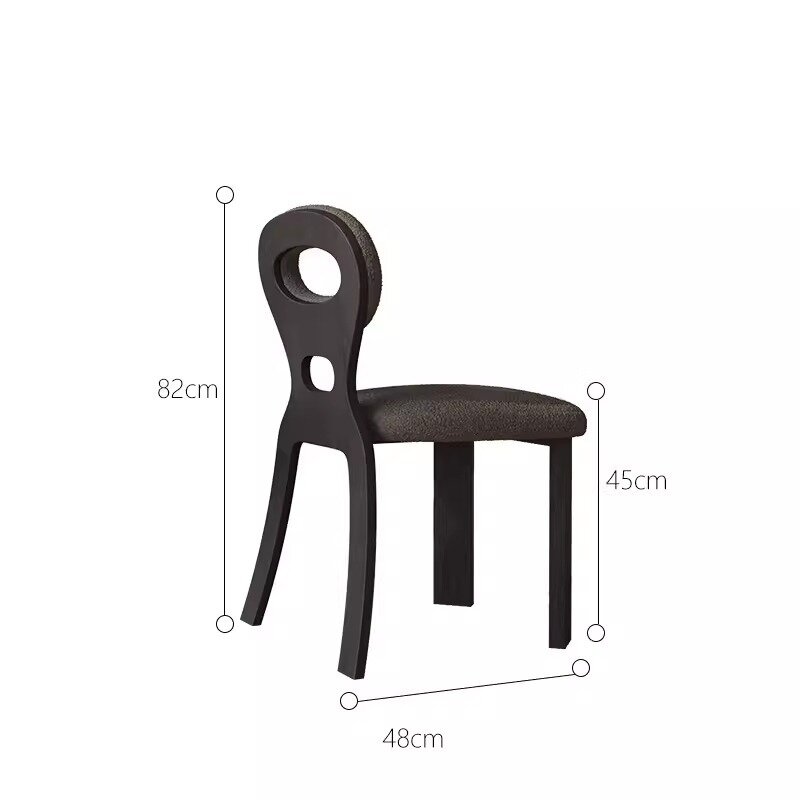 Обеденный стул Juno (Основание цвет черный / ткань букле коричневый)