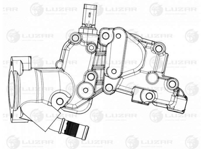 Корпус термостата Peugeot 207 (06-)/Citroen C3 (02-) 1.4i (LT 2036)