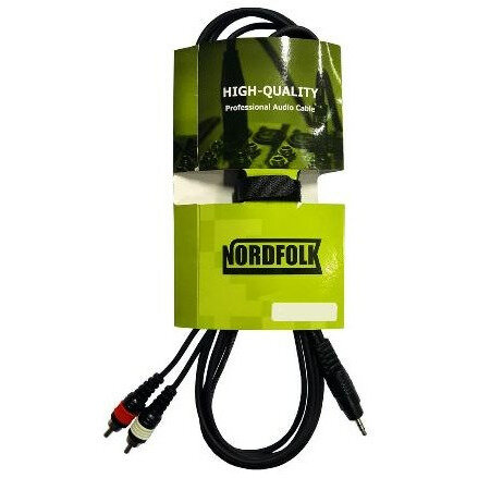 Кабель аудио 1xMini Jack - 2xRCA NORDFOLK NYC028 1.5m