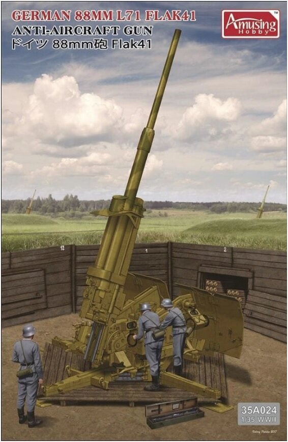 35A024 Amusing Hobby Немецкая зенитная установка 88mm Flak41 (1:35)