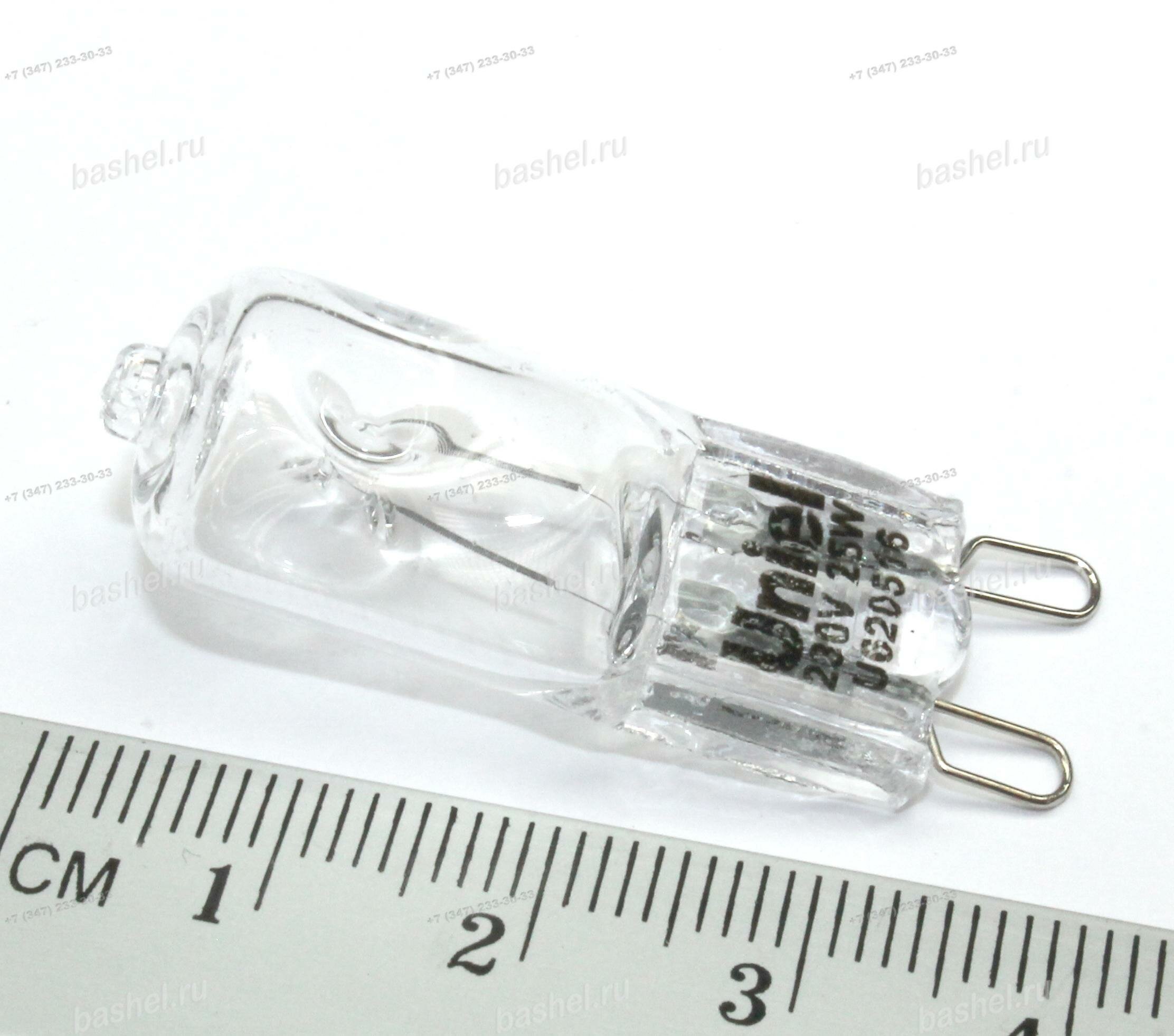 Лампа галогенная Uniel JCD G9 220V 25W прозрачная JCD-CL-25/G9