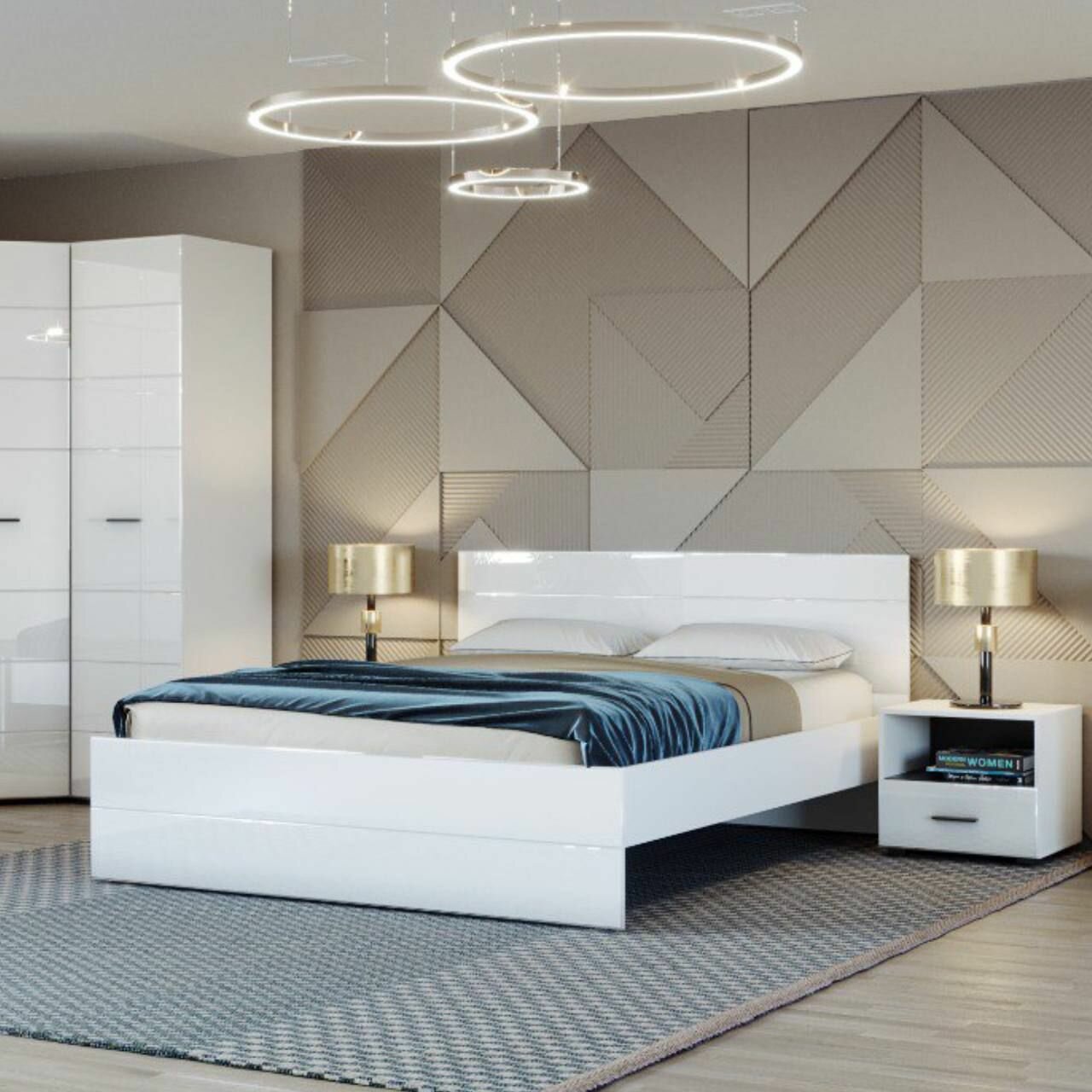 Кровать 1600*2000 GLOSS основание в комплекте