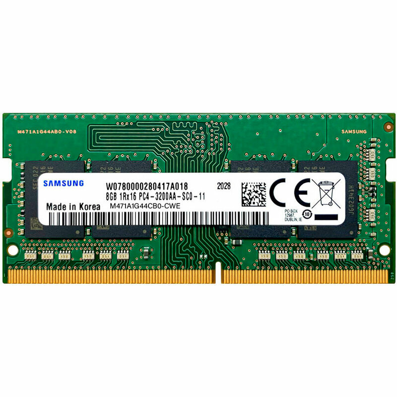 Оперативная память Samsung DDR4, 8 ГБ, 3199 МГц, SO-DIMM M471A1G44CB0-CWE