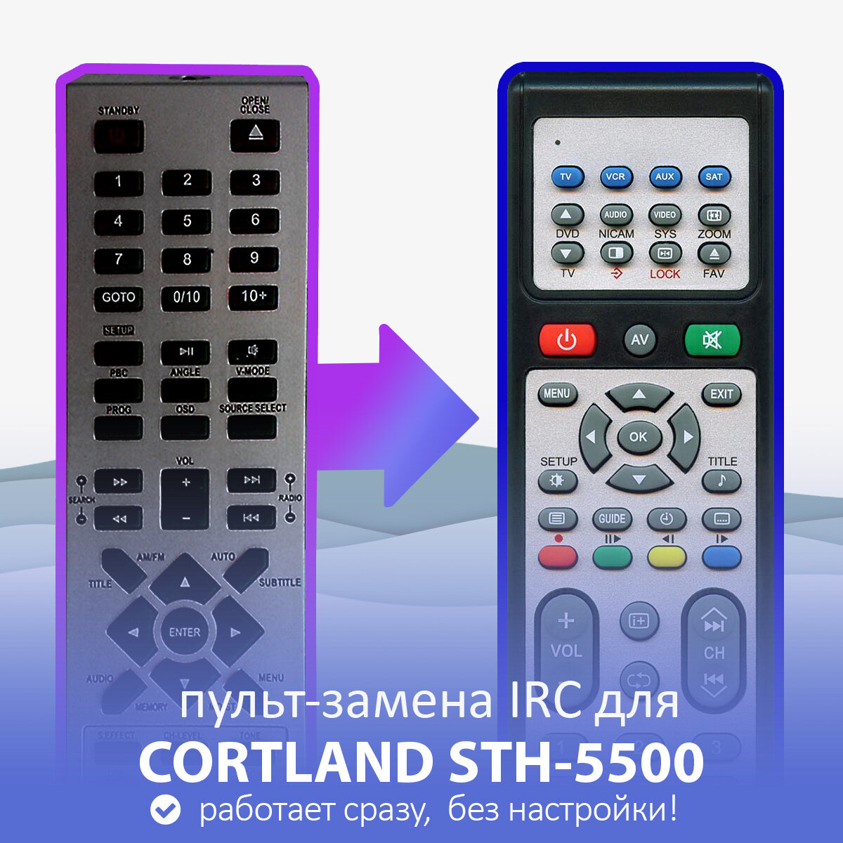 Пульт-замена для CORTLAND STH-5500