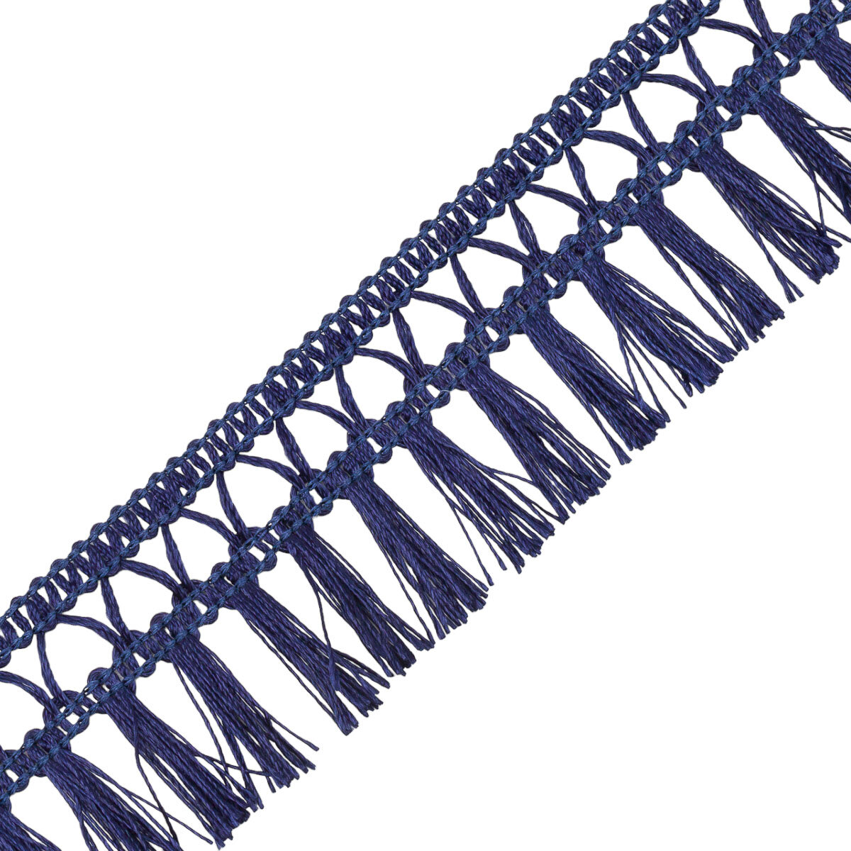 Бахрома для штор с кисточками, 5 см*25 м, для текстиля и шитья, темно-синяя, Айрис