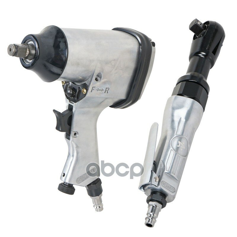 Гайковёрт пневм. ударный 1/2"DR 330Нм и трещотка пневм. 1/2"DR 61Нм с г AIRLINE арт. ATAZ100
