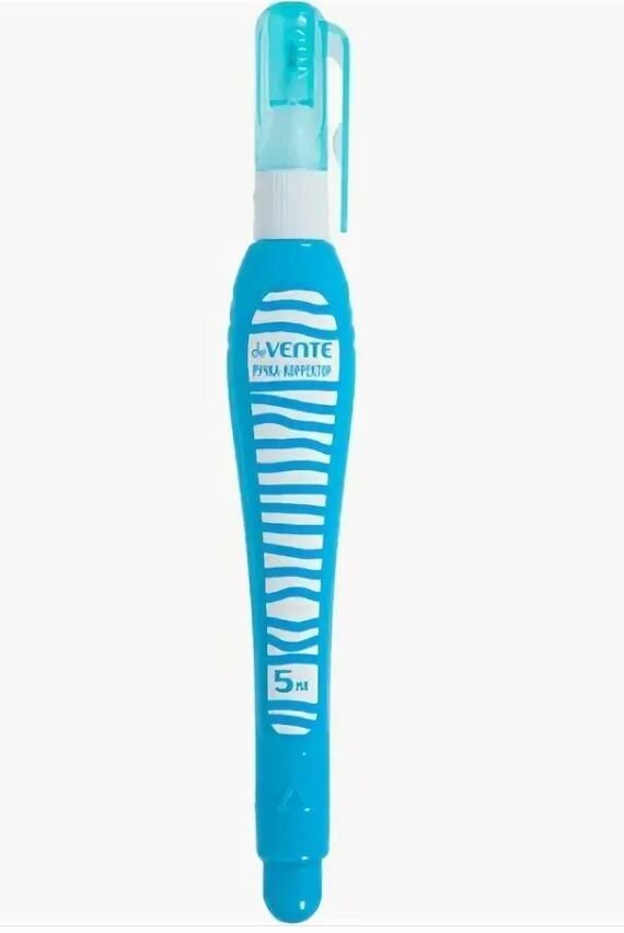 Ручка-корректор с металлическим роллером 5 г, быстросохнущая, голубой пластиковый корпус