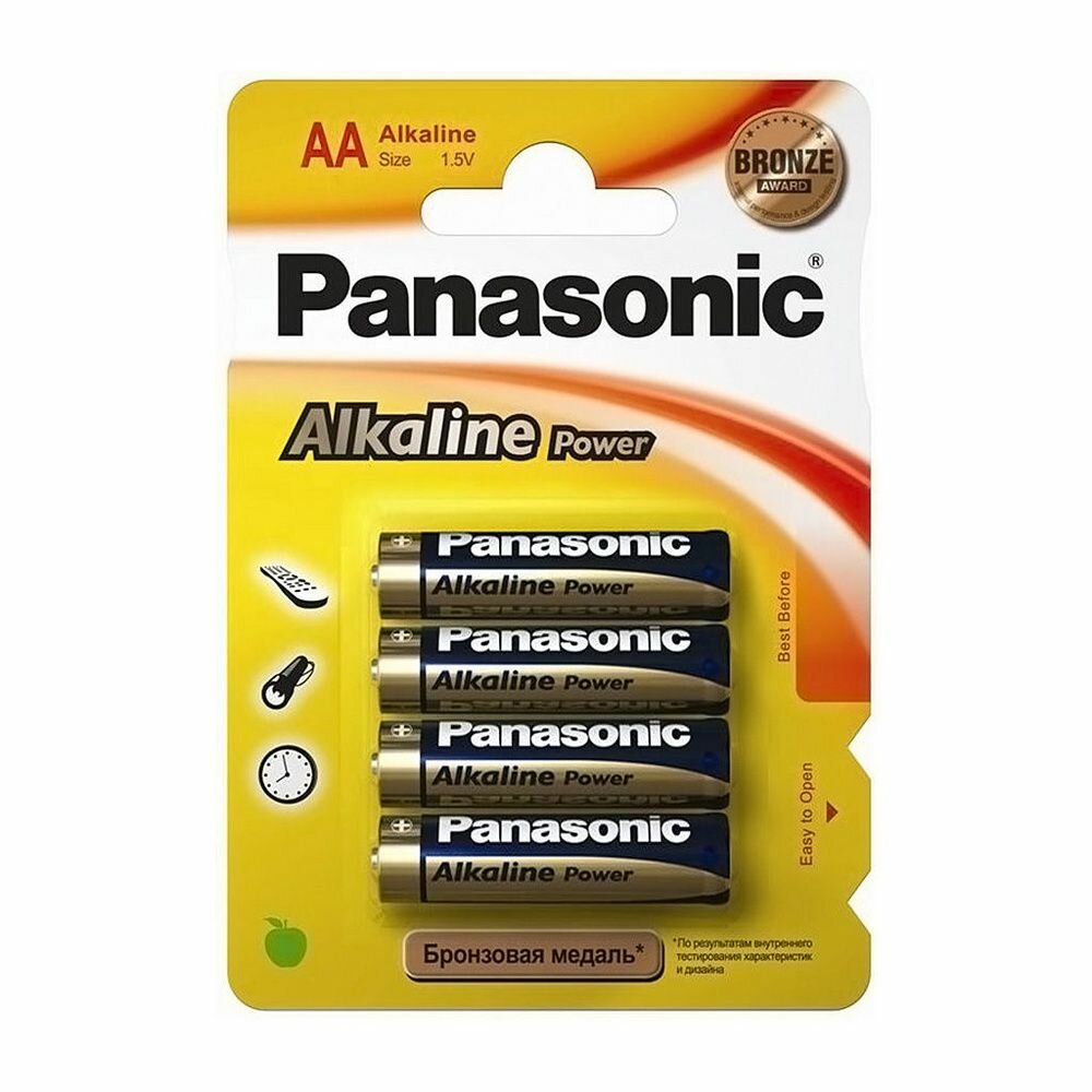 PANASONIC Батарейки Alkaline Power, AA LR06, 4 шт в уп