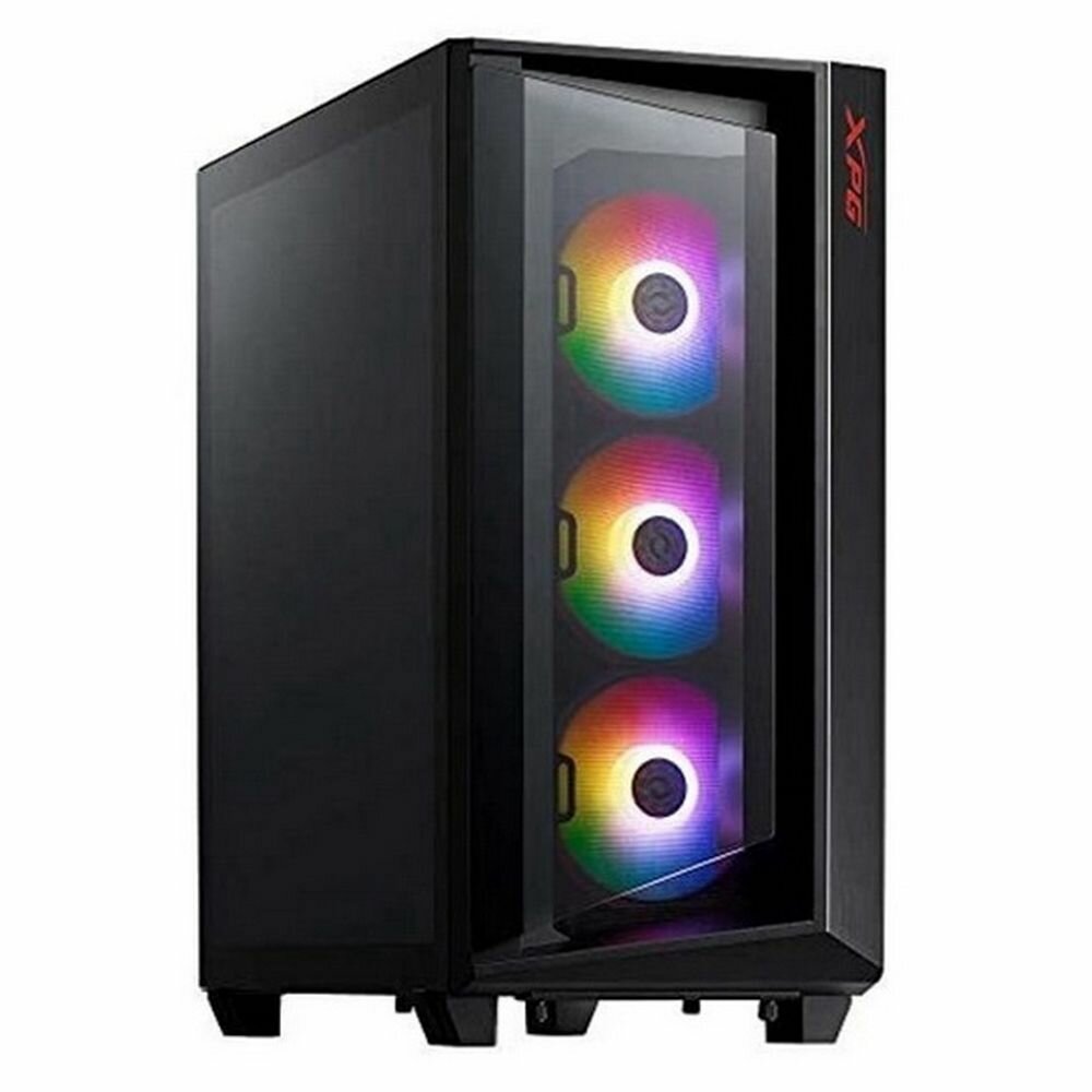 Корпус для ПК черный, Middle Tower, Mini-ITX, SSI-EEB XPG (CRUISERST-BKCWW) закаленное стекло