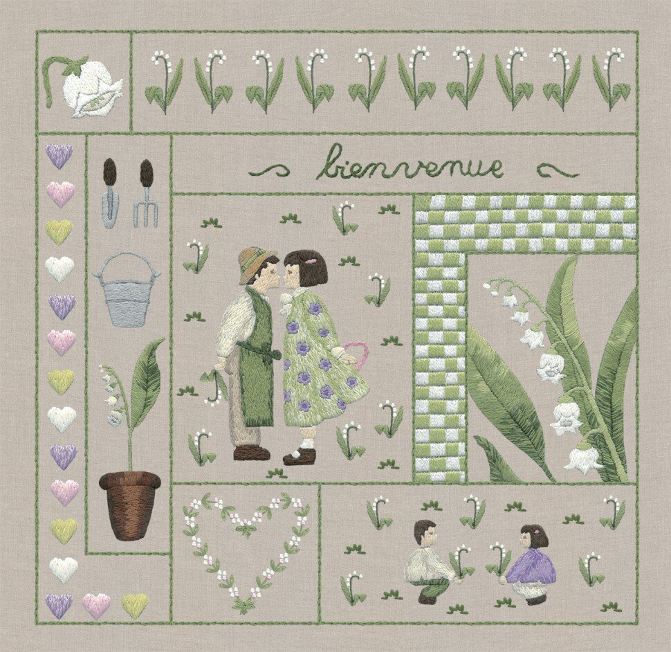 Набор для вышивания Le Bonheur des Dames #7705 May (Май), Гладь, 22 х 22 см