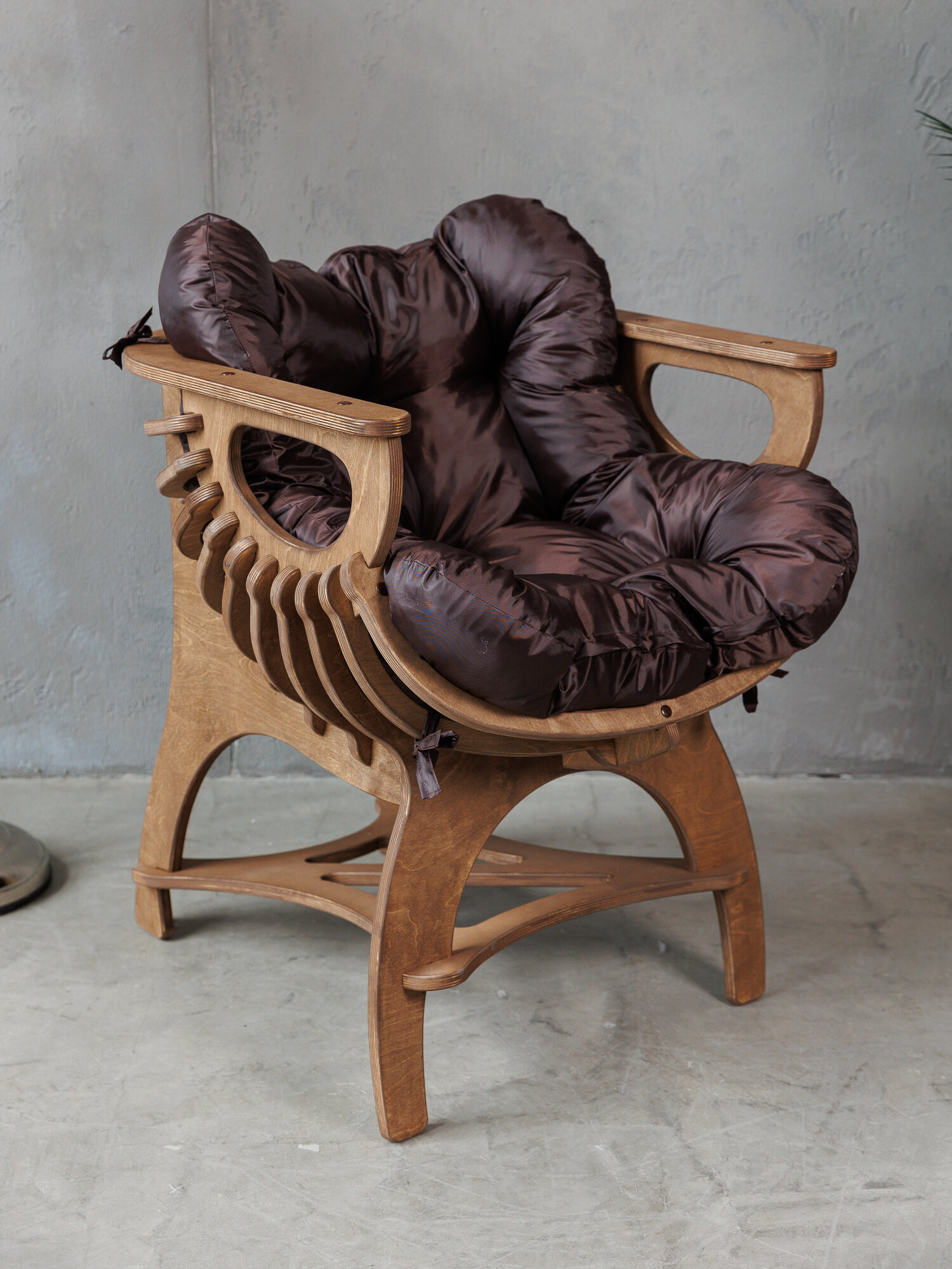 Кресло WOODLIN Ракушка коричневый