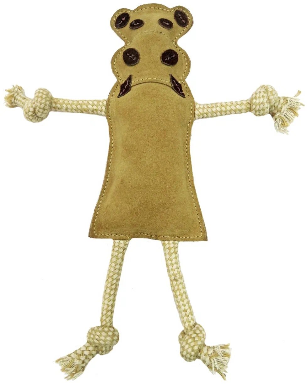 Игрушка для собак ANKUR бегемот, буйволиная кожа, 32 см х 10 см