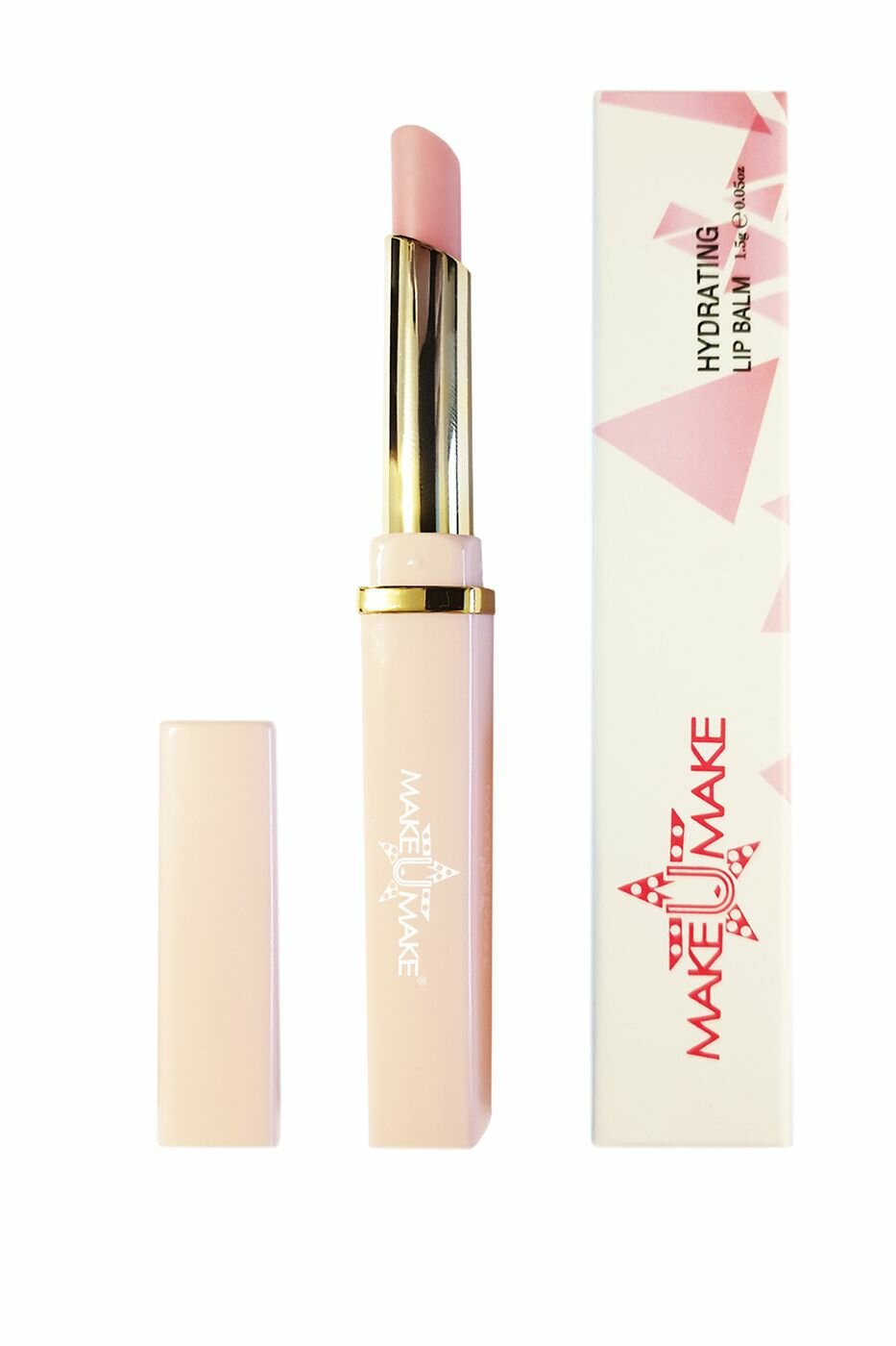 Бальзам для губ MAKE U MAKE "LIP CREAM" розовый кейс, гелевый, 15 г