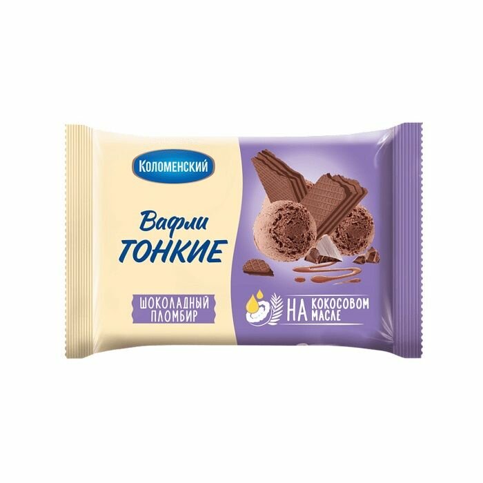 Коломенский Вафли Шоколадный пломбир, 100 г