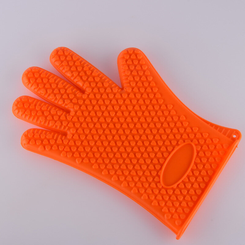 Перчатки для выпечки, силиконовые, оранжевые