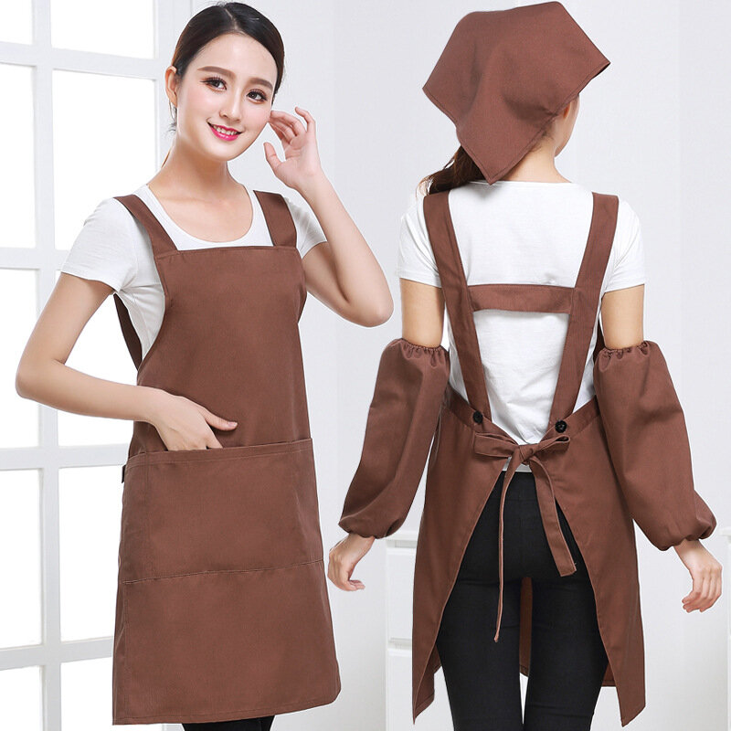 Фартук Uniform Clothing, с логотипом, корейский стиль, светло-коричневый