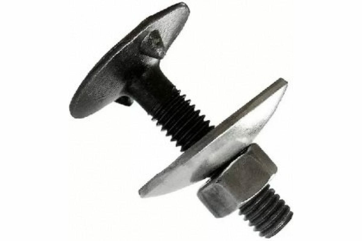 ЦКИ Болт DIN 15237 М8x25 с гайкой и шайбой норийный 3.6 Б/П, 10 шт, 51005