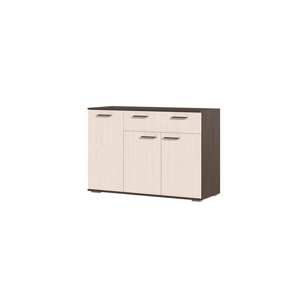 Комод для одежды деревянный К-4 120,0х83,0х46,0 см, венге/дуб белфорд