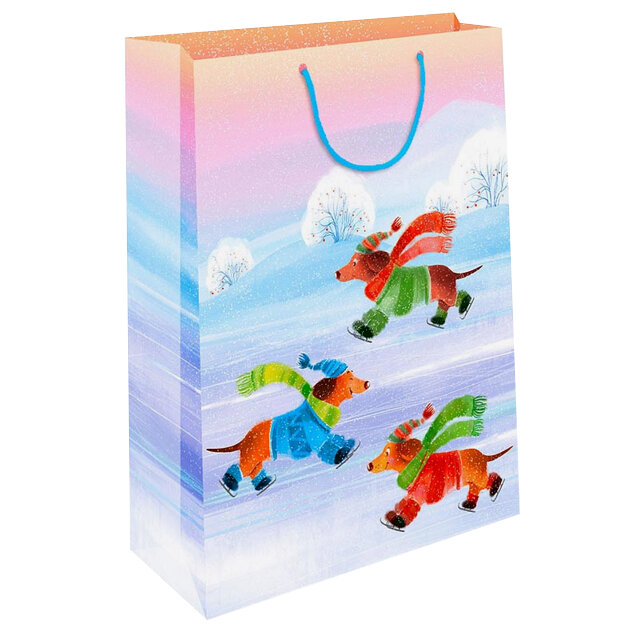 B Подарочный пакет 22x18x10 см, цвет в ассортименте, 1 шт бумажная упаковка для подарков