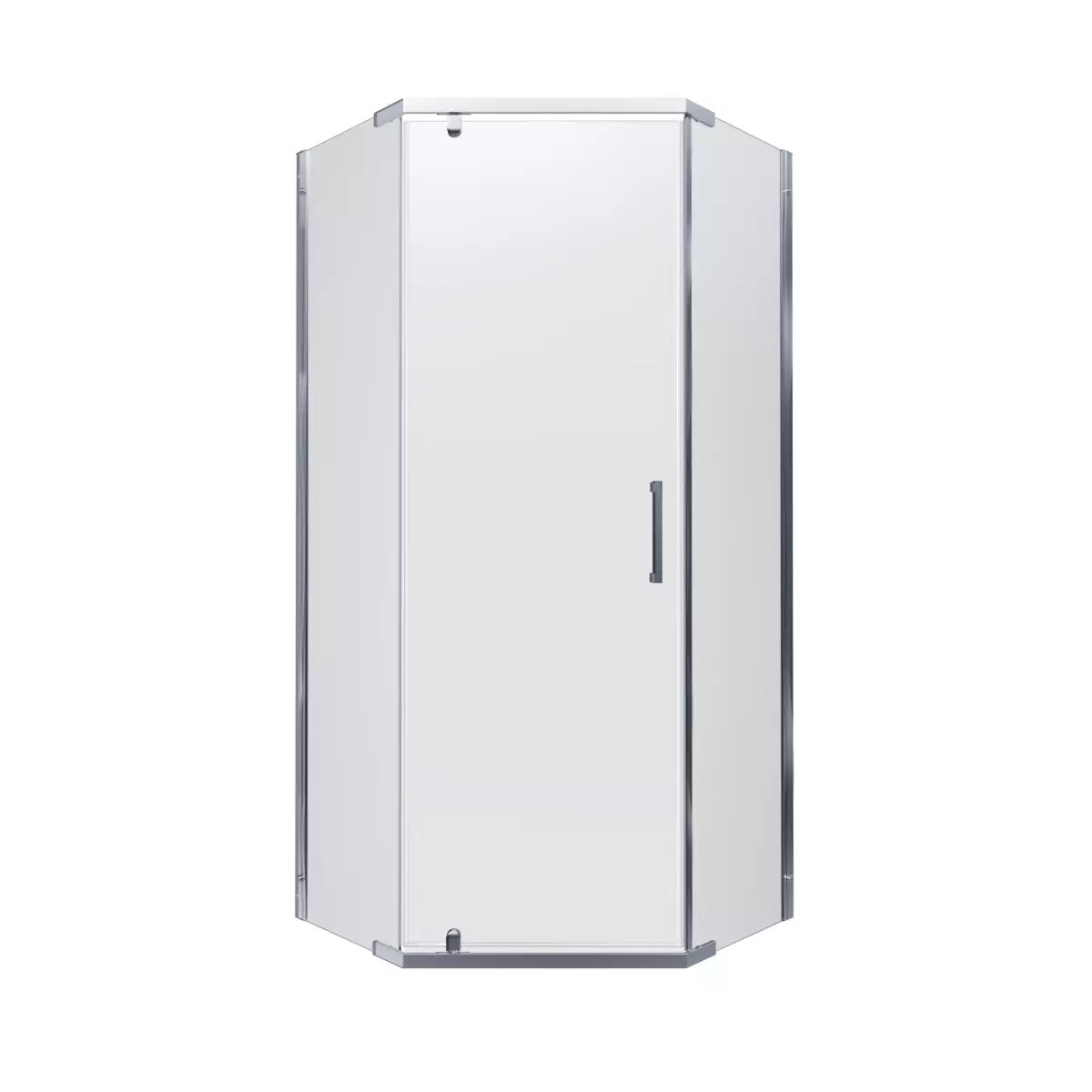 Душевой уголок Triton Дека-Хром 100x100 без поддона, пятиугольная форма, цвет профиля хром, стекло прозрачное